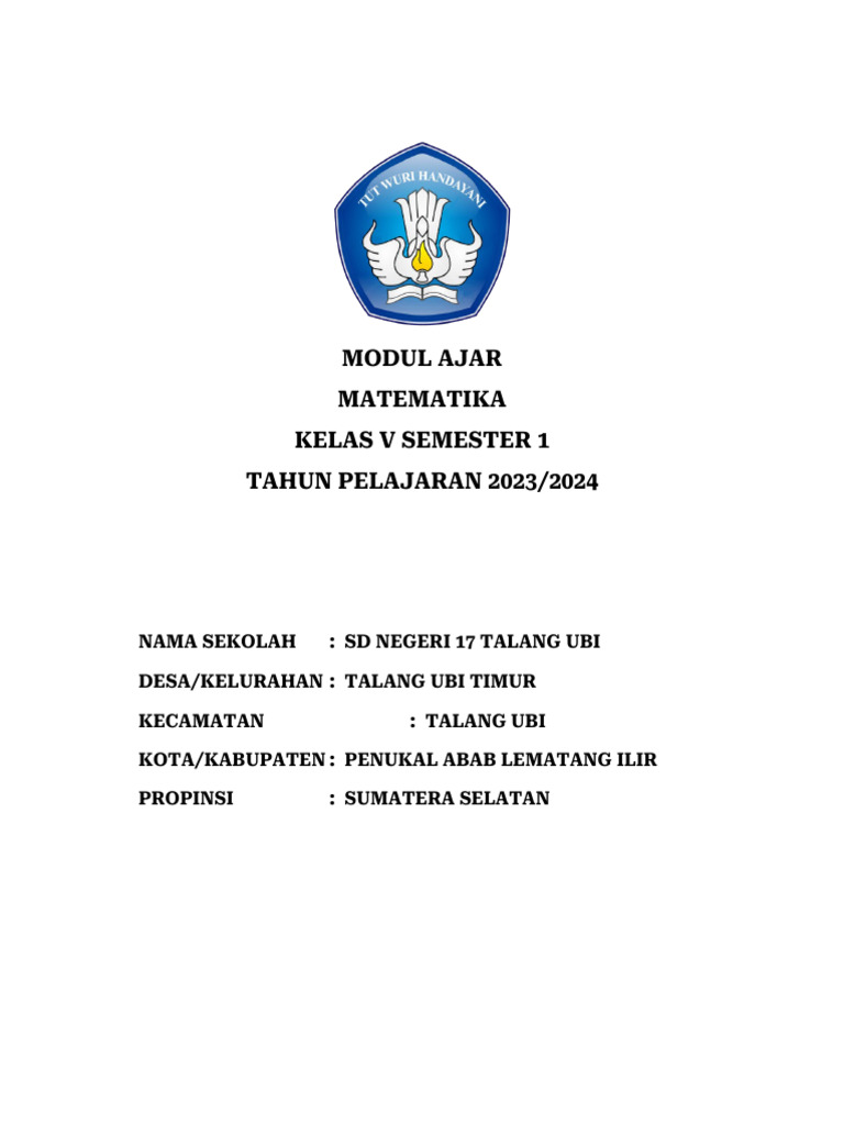 Tugas PKM Modul Ajar Matematika | PDF | Karier & Perkembangan