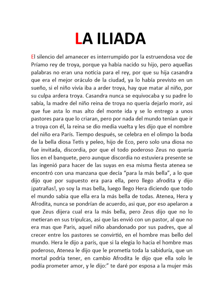 El Juicio de París en La Ilíada | PDF | París (mitología) | Helena de Troya