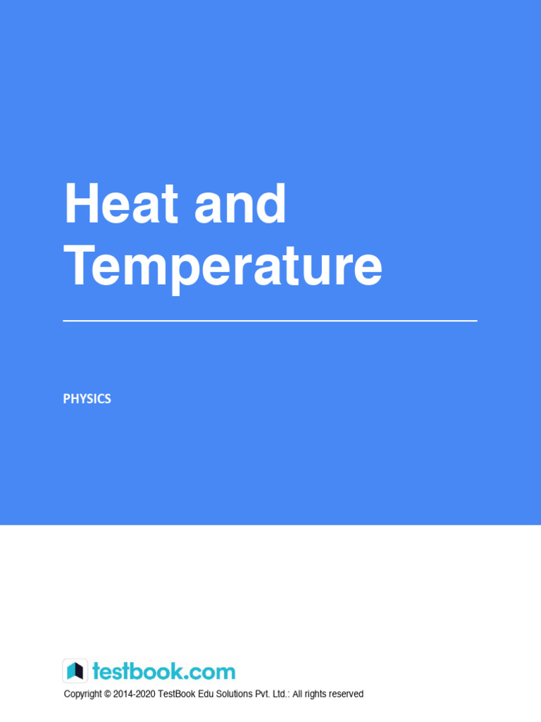 Heat and Temperature - Study Notes | PDF | Thermal Expansion | Heat ...