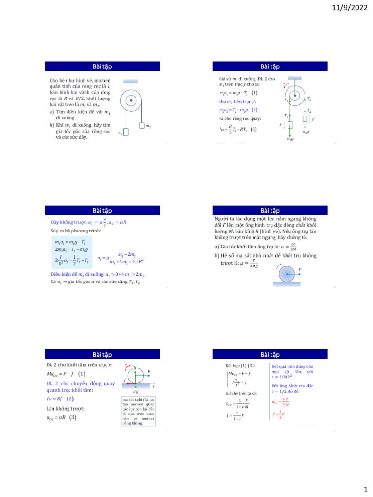 Bai Tap Co Hoc | PDF
