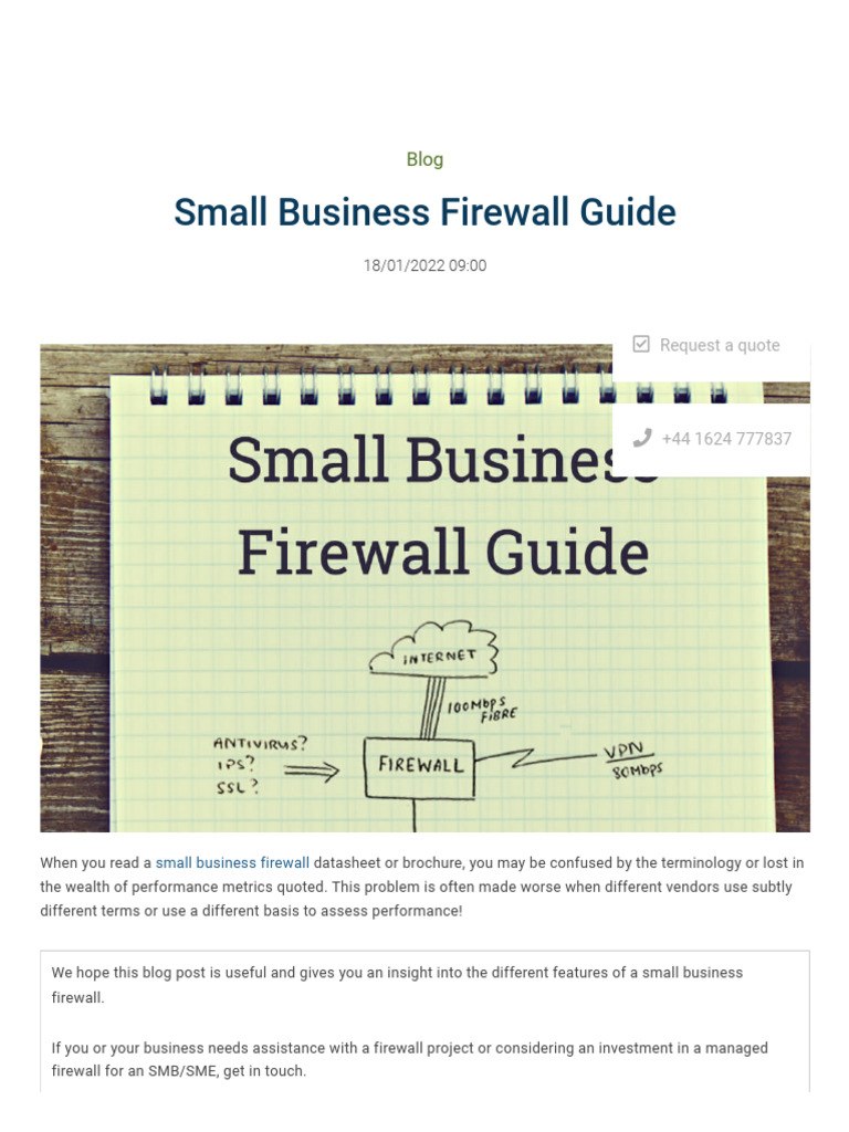 Small Business Firewall Guide - Manx Technology Group | PDF | Computer ...
