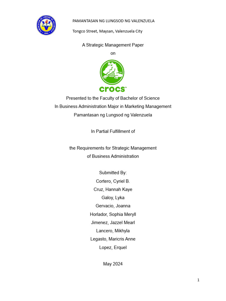 Crocs | PDF | Survey Methodology | Brand