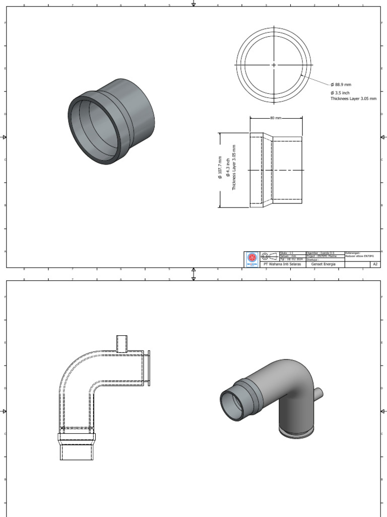 EN70M1 Marine Reducer Elbow Specs | PDF