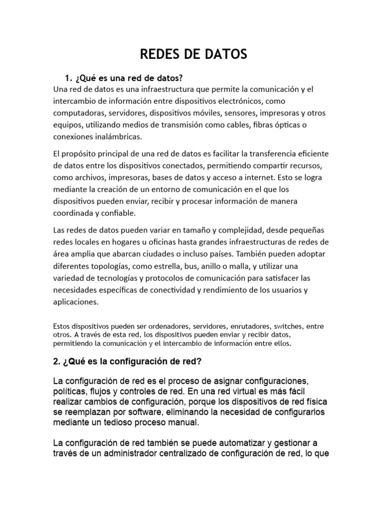 Guía Básica de Redes de Datos | PDF | Red de computadoras | Topología ...