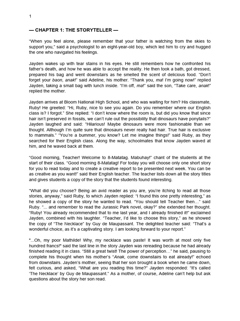 Ch1 The Storyteller | PDF