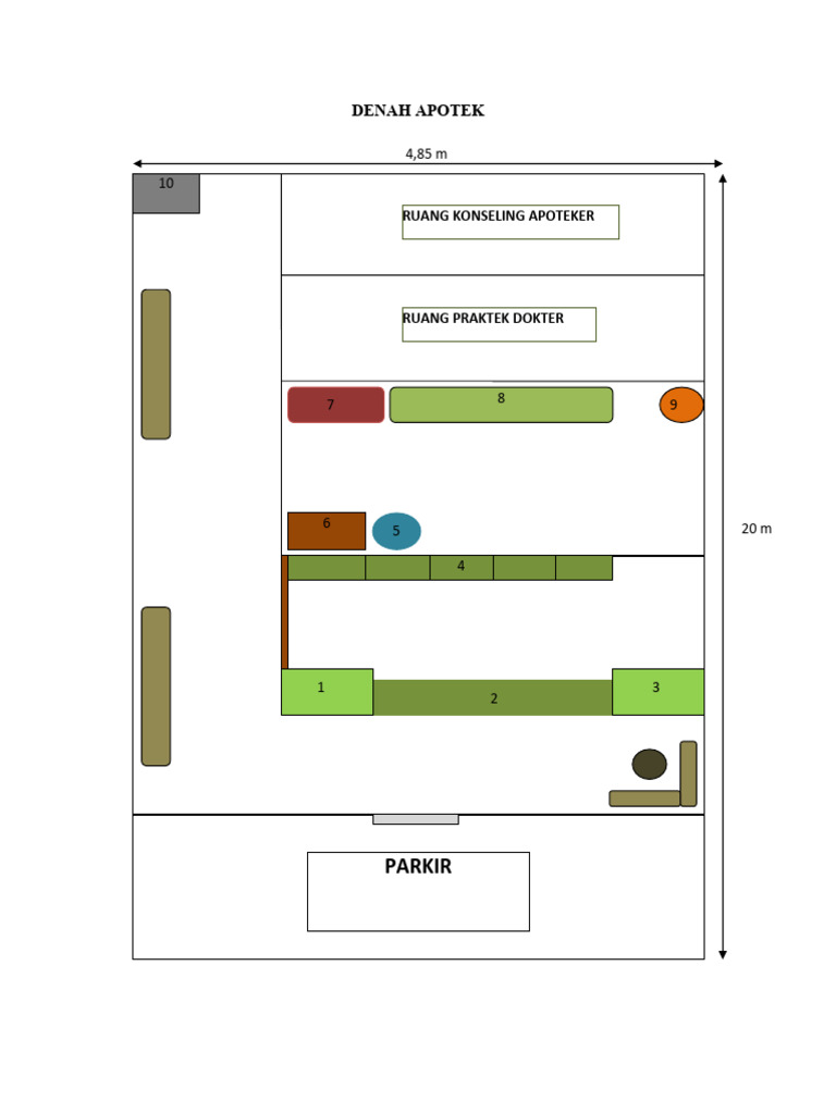 Denah Ruang Dan Bangunan Apote | PDF
