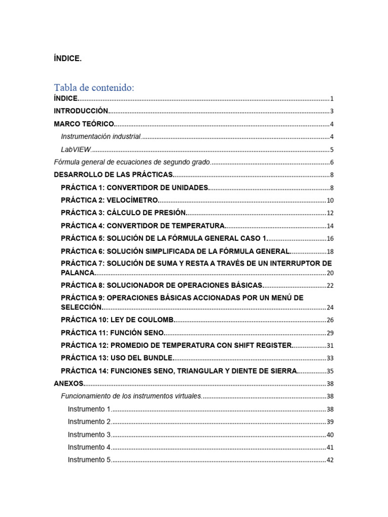 Prácticas de Instrumentación en LabVIEW | PDF | Ecuaciones | Fórmula