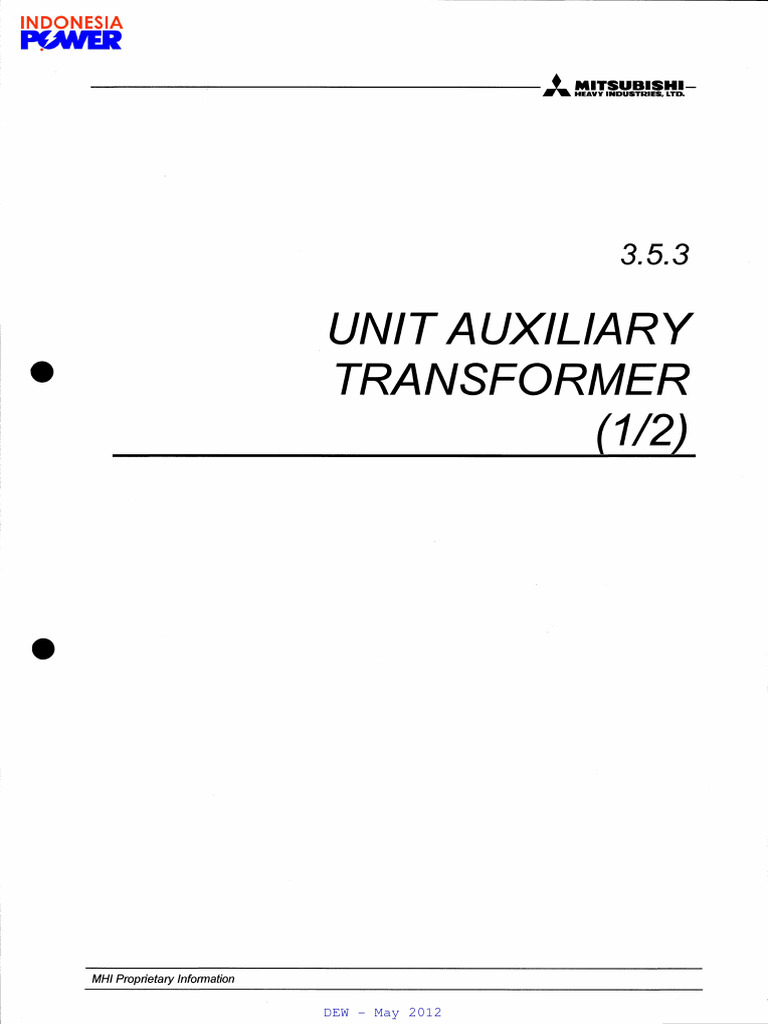 3.5.3 Unit Auxiliary Transformer | PDF