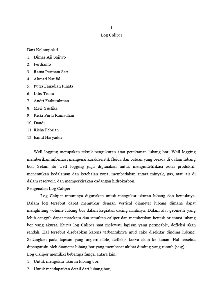 Tugas Well Logging | PDF