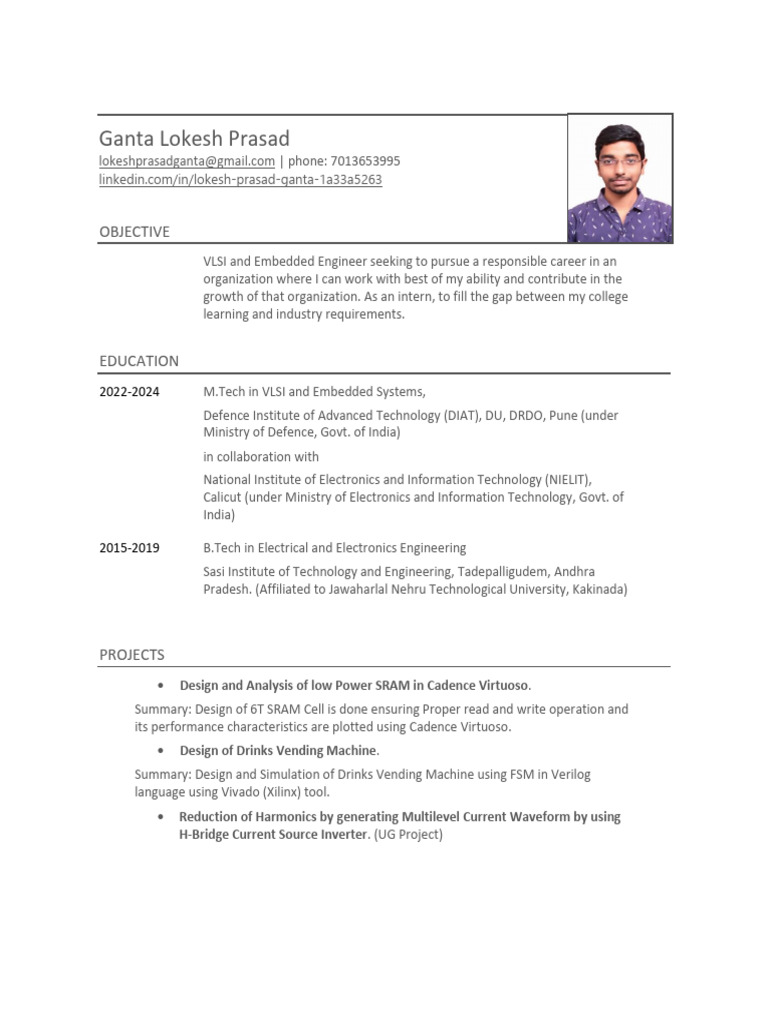 Lokesh CV NIELIT MTech 2024 PDF | PDF | Hardware Description Language ...