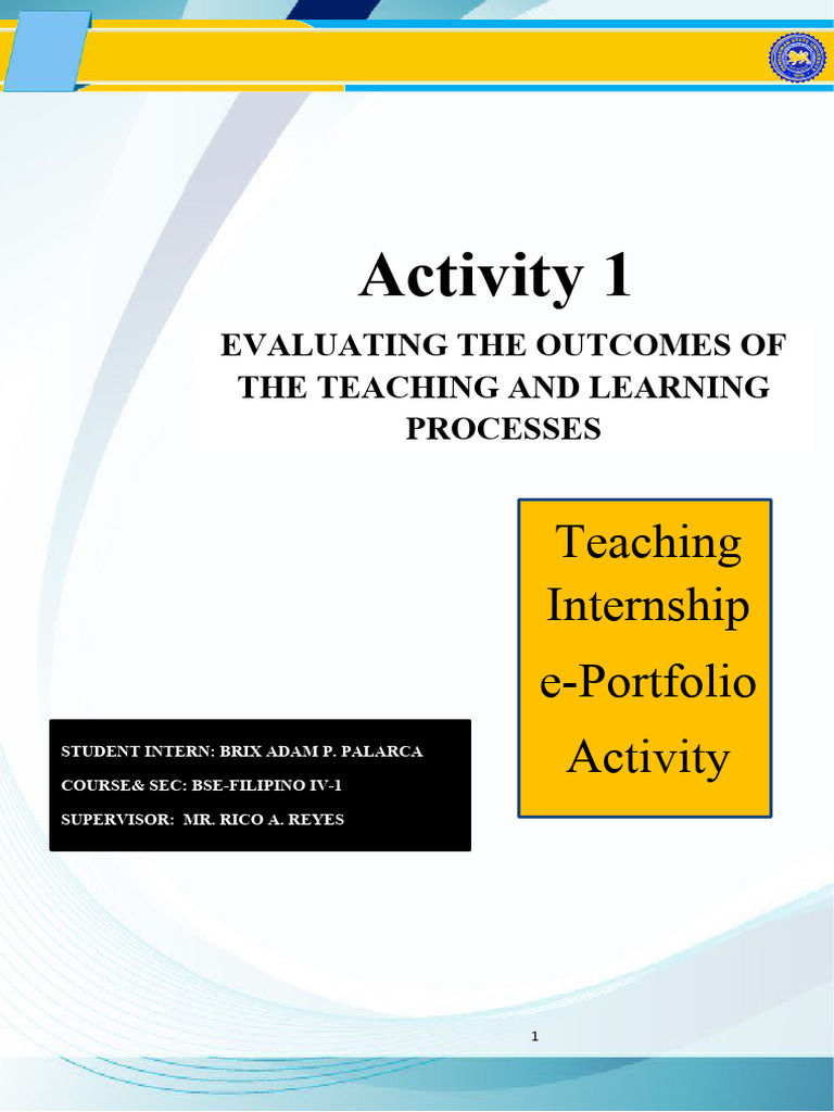 TI Activity 6 Evaluating The Outcomes of The Teaching and Learning ...