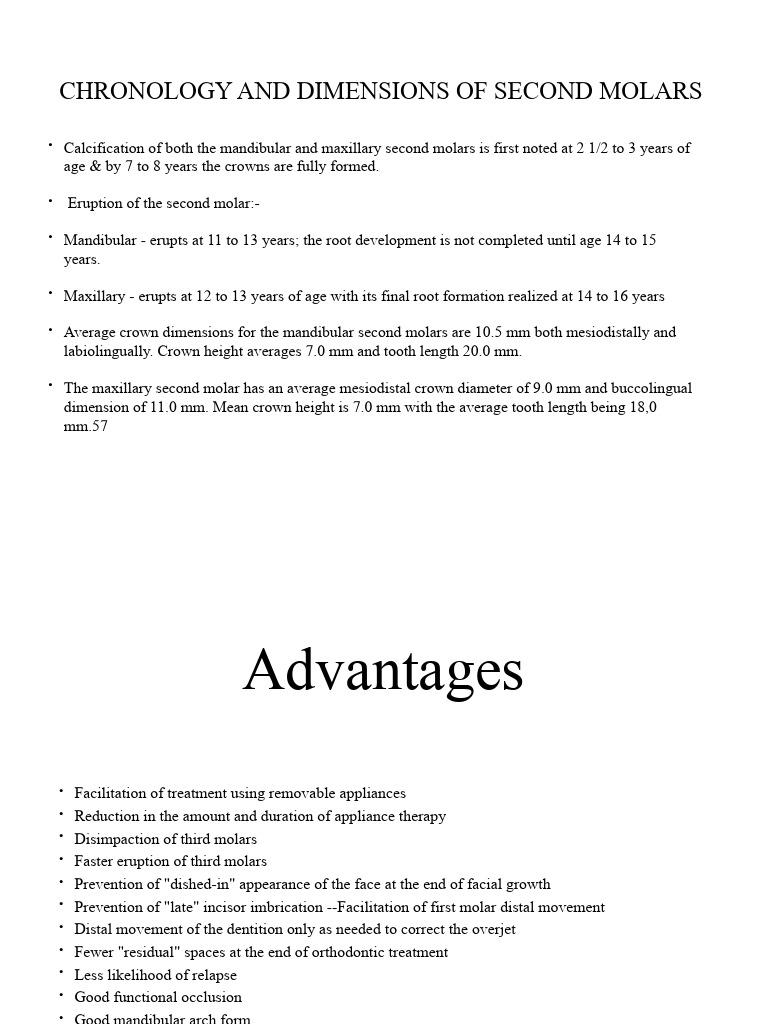 2nd Molar | PDF | Orthodontics | Tooth