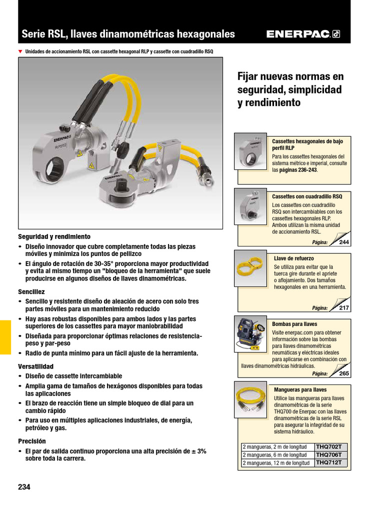 RSL-Series Hydraulic Torque Wrenches ES-ES | PDF
