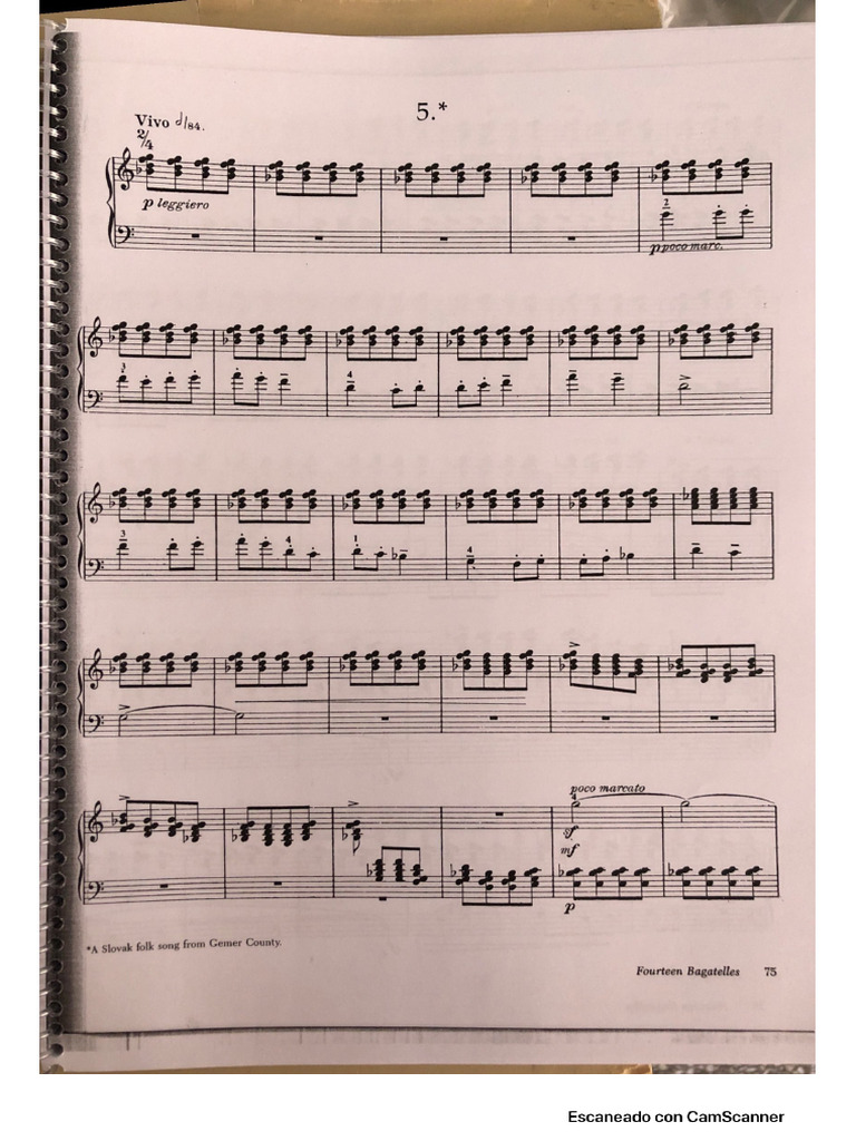 Bagatela 5 - Bartok Agostina | PDF