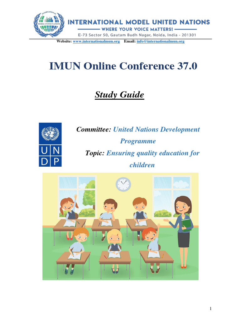 Study Guide - UNDP - International MUN Online Conference 37.0 | PDF | International Labour ...