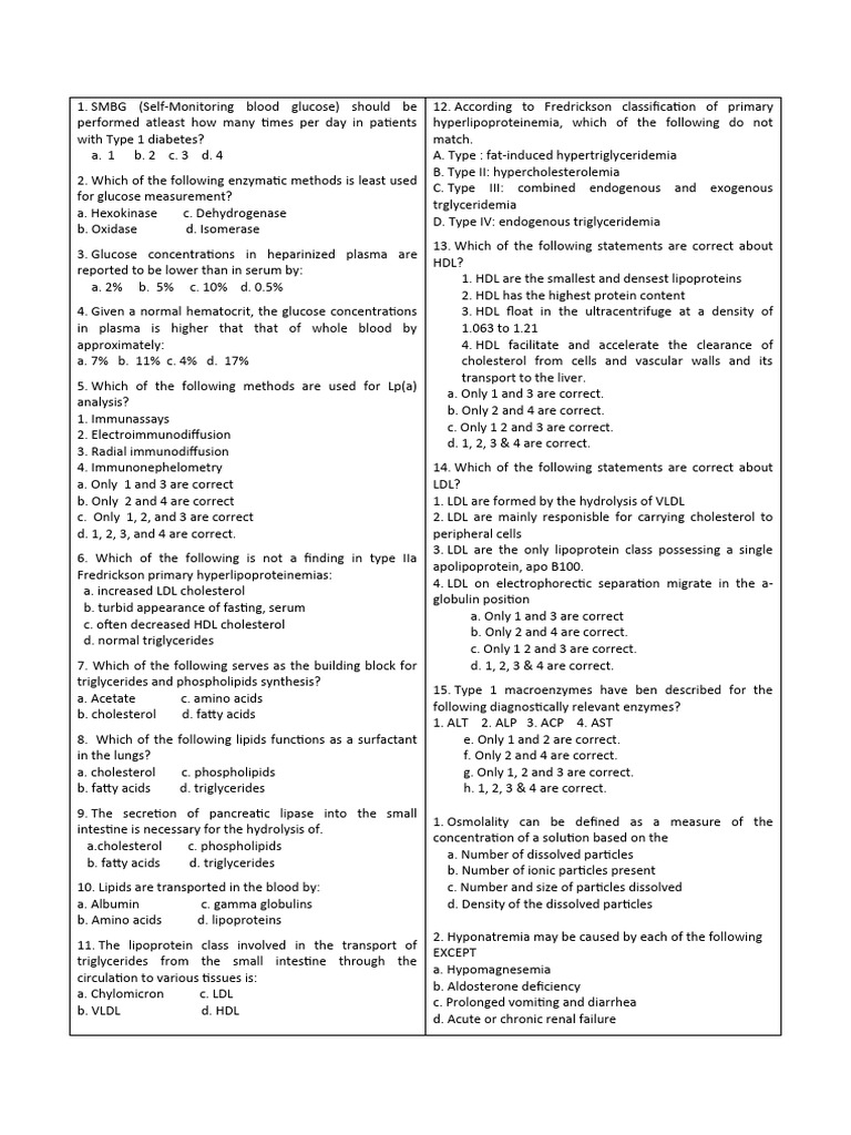 CC Quiz Time | PDF | Cholesterol | Lipoprotein