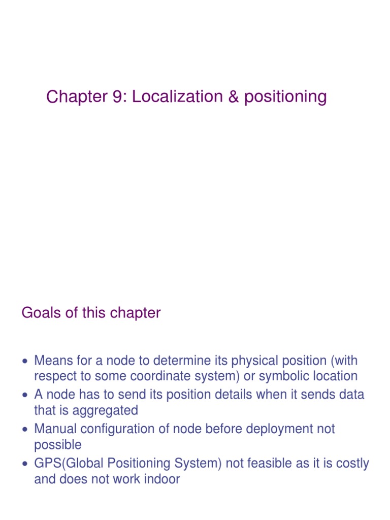 Chapter 9: Localization & Positioning | PDF | Accuracy And Precision ...