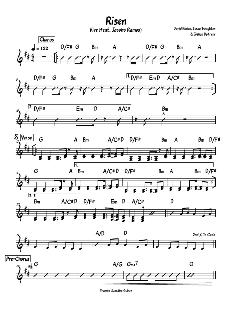 Risen (Vive) PIEBS | PDF | Musical Forms | Music Theory