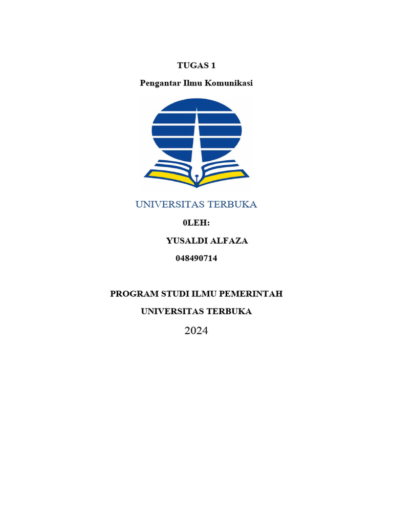 Tugas 1 Sesi 3 Pengantar Ilmu Komunikasi | PDF