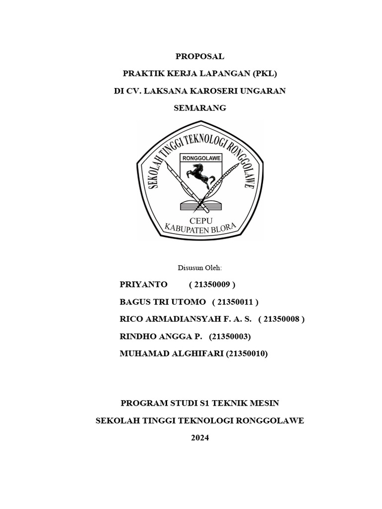 Proposal PKL 2024 | PDF