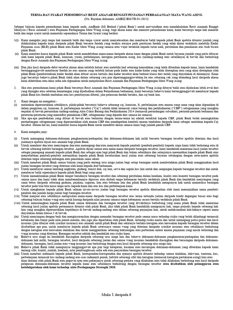 Permohonan Resit Amanah Ringgit-1 | PDF