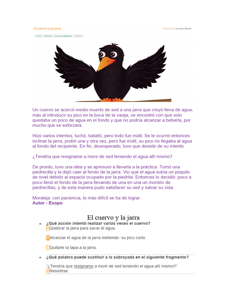 Lectopolis - Semana El Cuervo y La Jarra | PDF