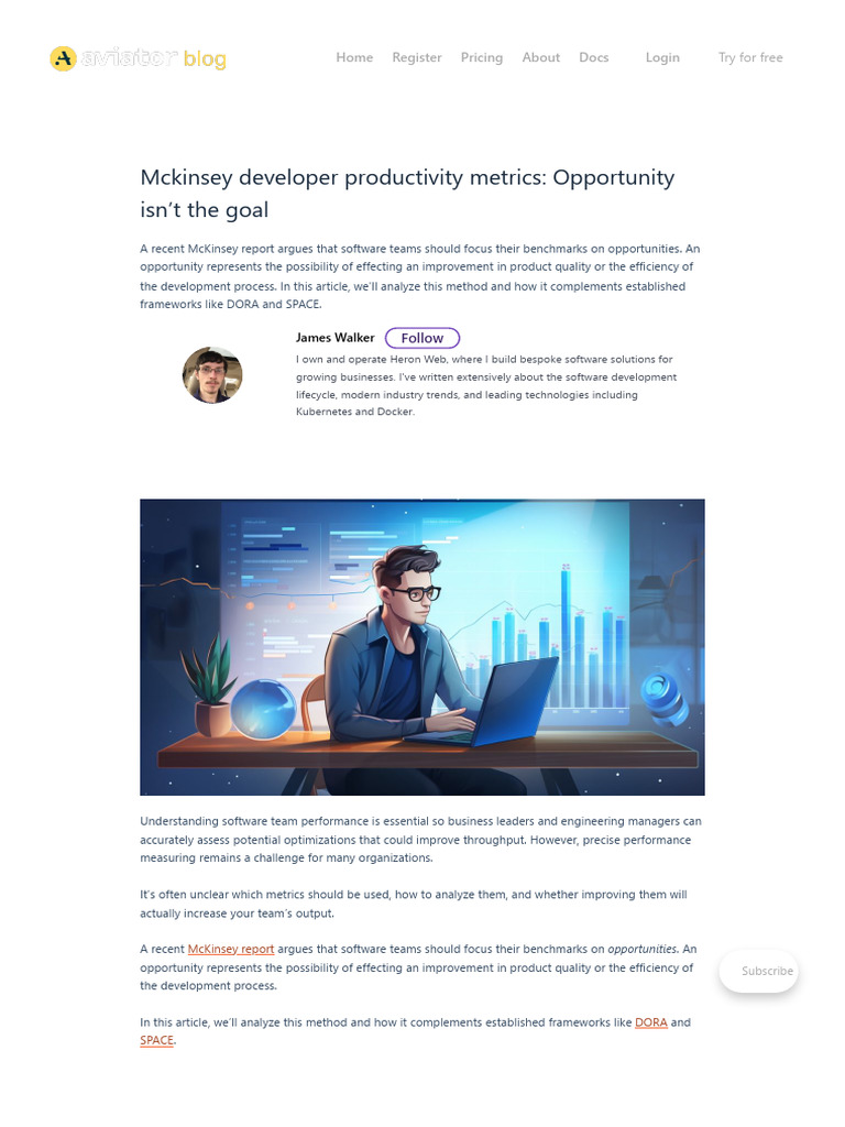 Mckinsey Developer Productivity Metrics - Opportunity Isn't The Goal ...