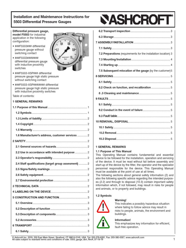 Manual 5503 Diff Pressure Gauge | Download Free PDF | Pressure ...