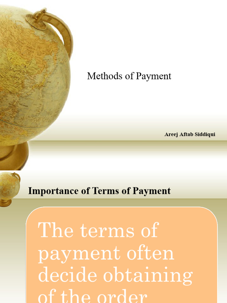 Methods of Payment | PDF | Letter Of Credit | Business
