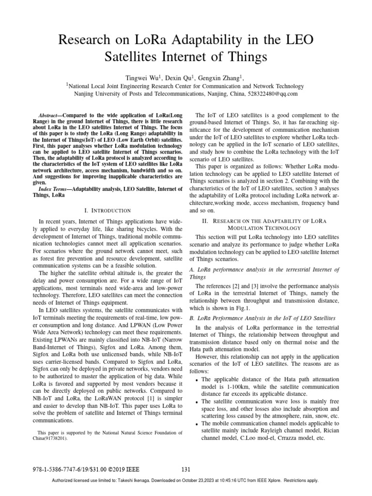 4 Research - On - LoRa - Adaptability - in - The - LEO - Satellites ...