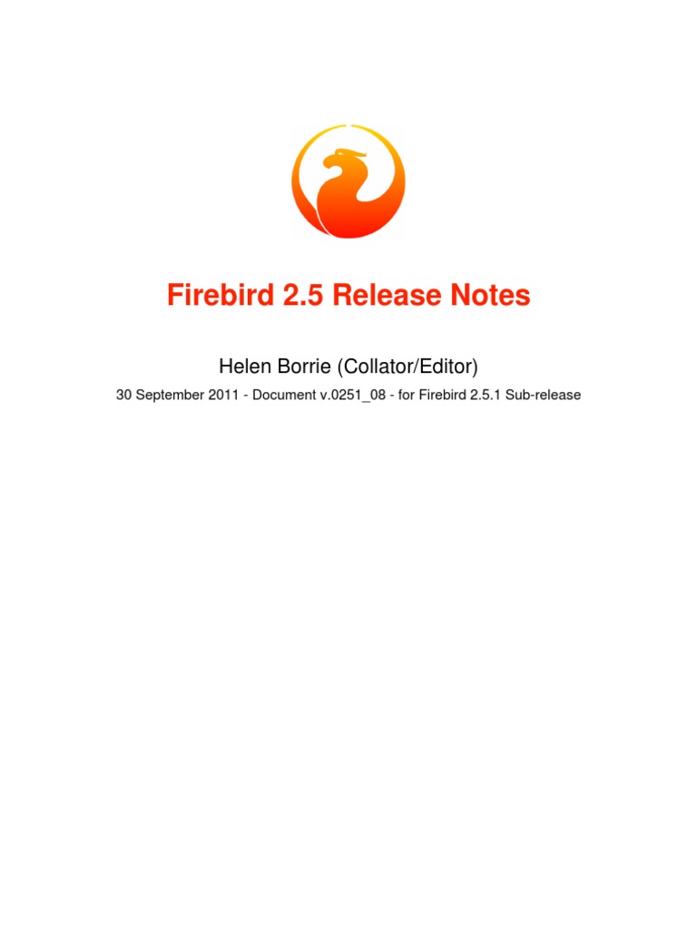 Firebird 2.5.1 Releasenotes | PDF | Thread (Computing) | 64 Bit Computing
