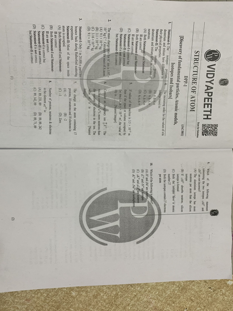 Class 11 DPP Chemistry | PDF