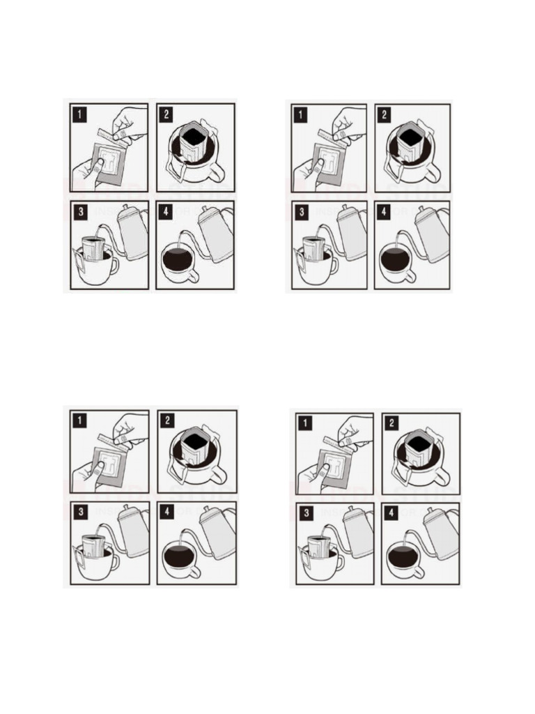 Petunjuk Penyajian Kopi Drip | PDF
