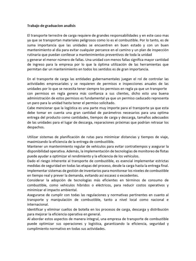 Analisis Federico Emilio Jaco Aviles | PDF | Transporte | Logística