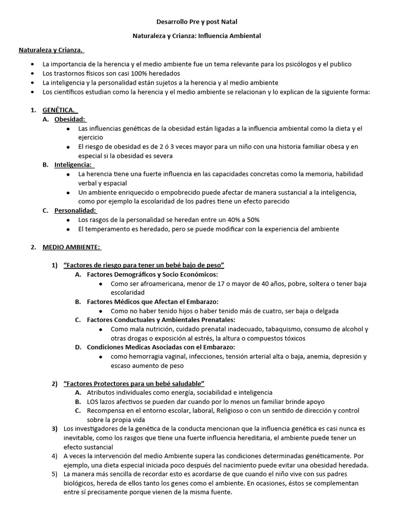 7 Naturaleza y Crianza Influencia Ambiental | Descargar gratis PDF ...