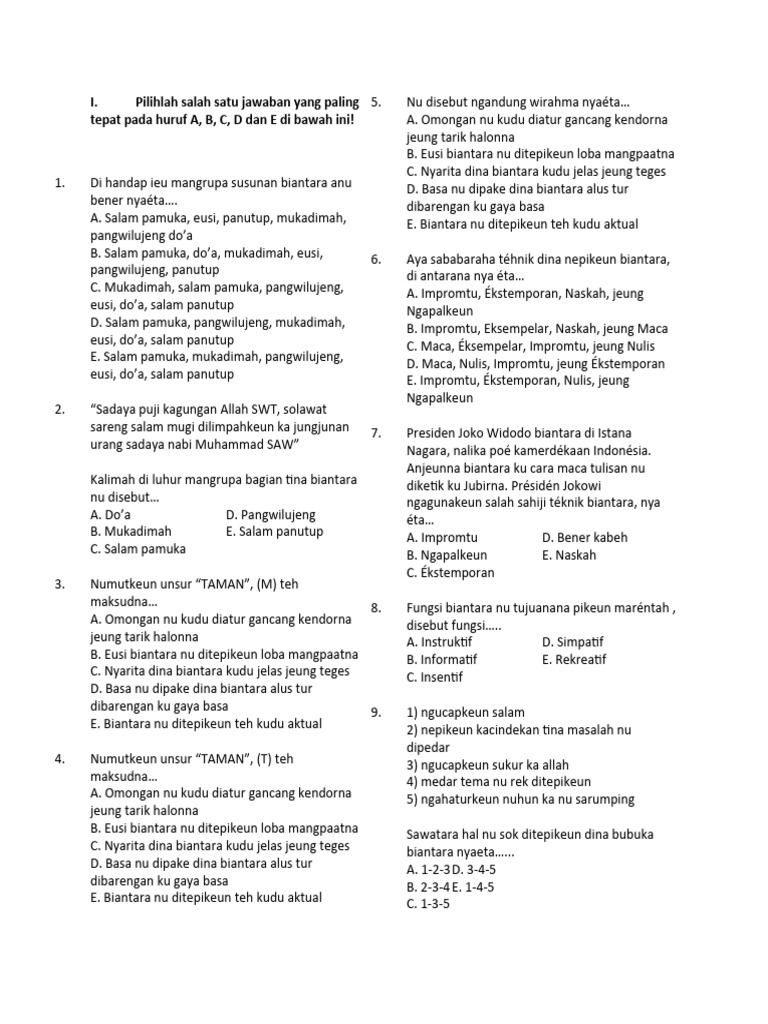 B Sunda Kls Xi | PDF