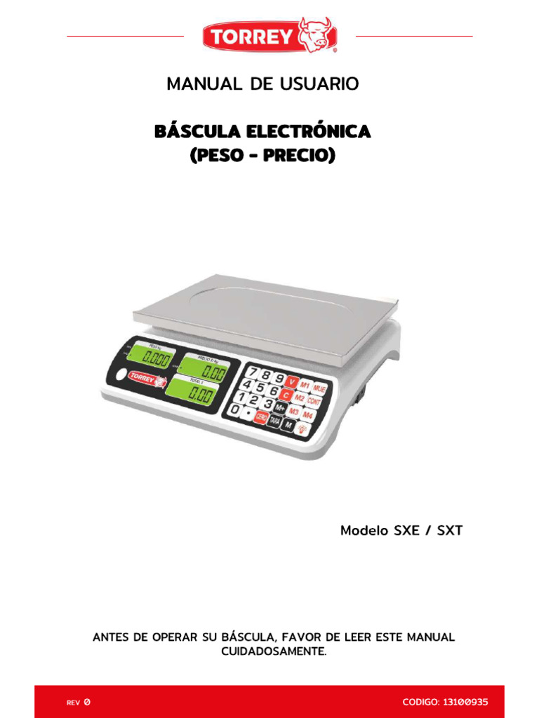 Manual Bascula Torrey 40 KG | PDF