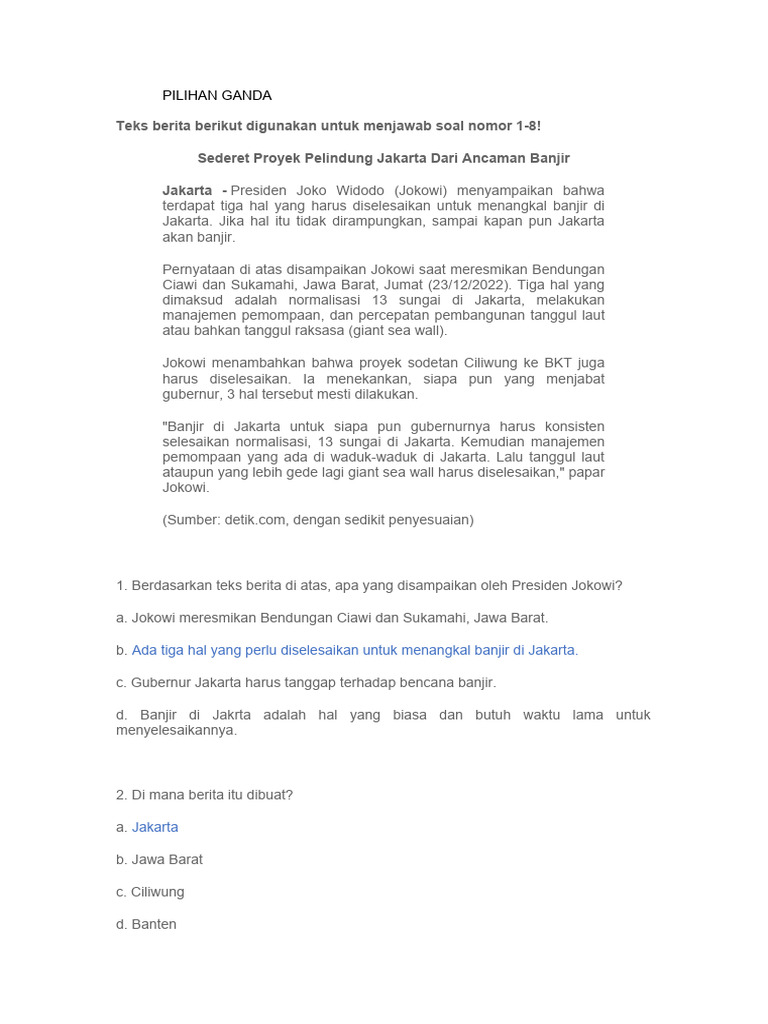 Soal KLS 7 Genap | PDF