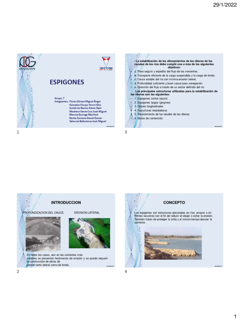 Espigones | PDF | Dique | Río