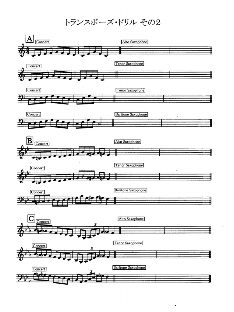 Transpose Practice | PDF