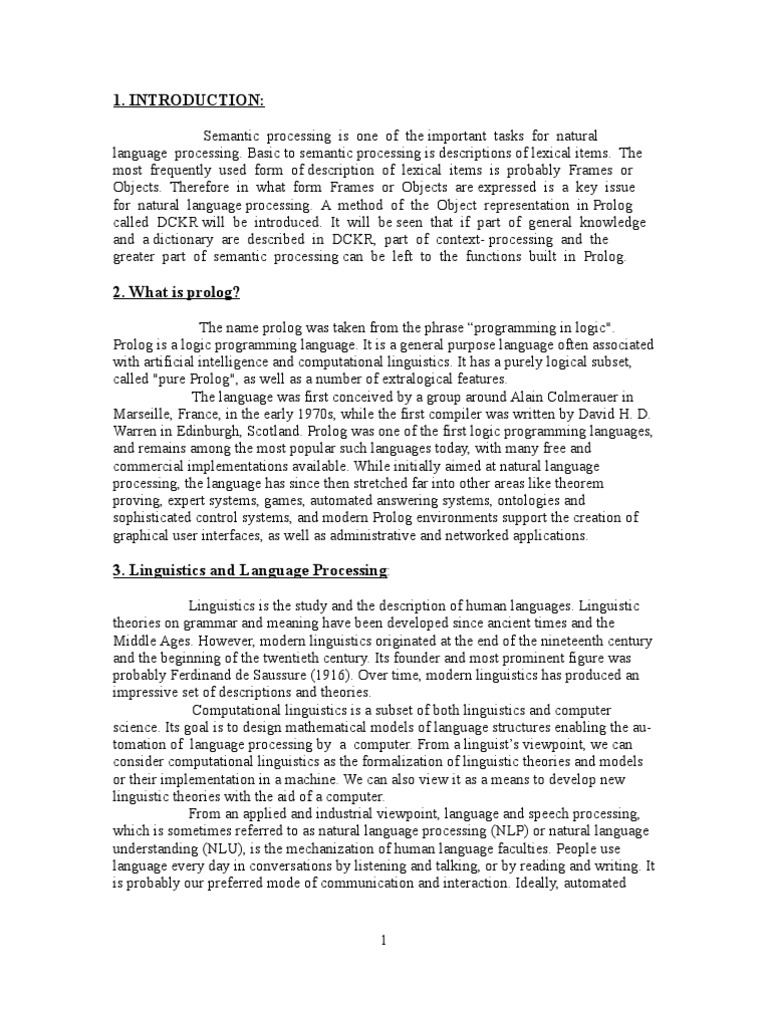 Prolog Application On Natuaral Language Processing - Mehedi | PDF | Linguistics | Semantics