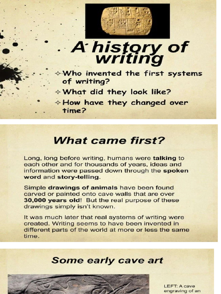 Origin of Writing | PDF
