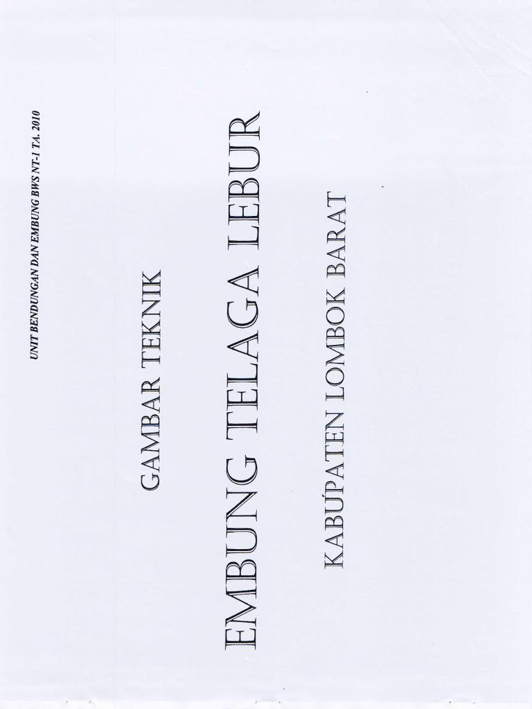 Bendungan Telaga Lebur - 1 | PDF