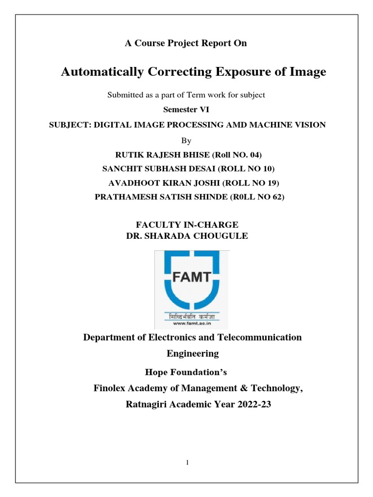 Image Exposure Correction Guide | PDF | Exposure (Photography) | Imaging