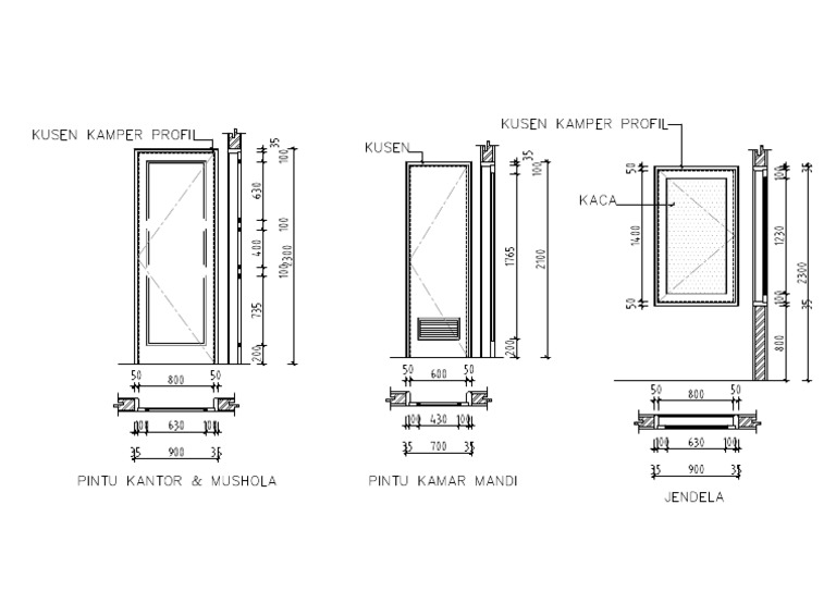 A 20 Detail Pintu Dan Jendela-Model | PDF