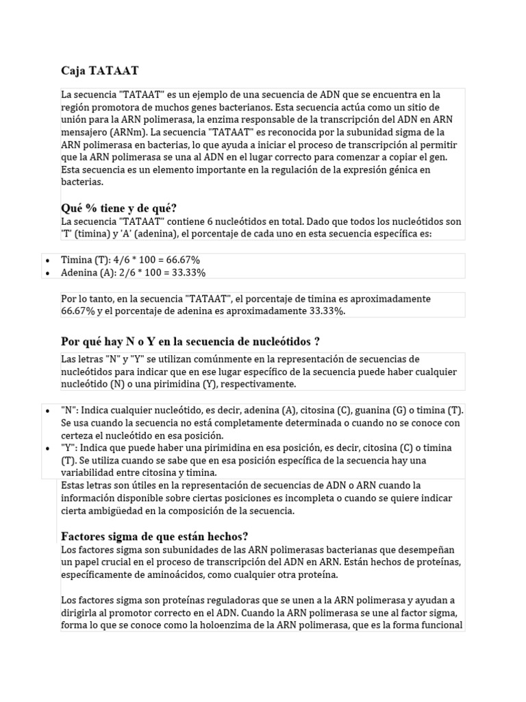 Tarea Biotec | PDF | Rna | Adn