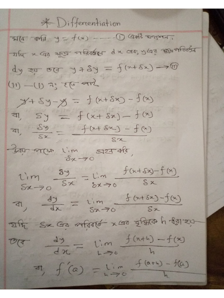 Differential Coefficient Pdf