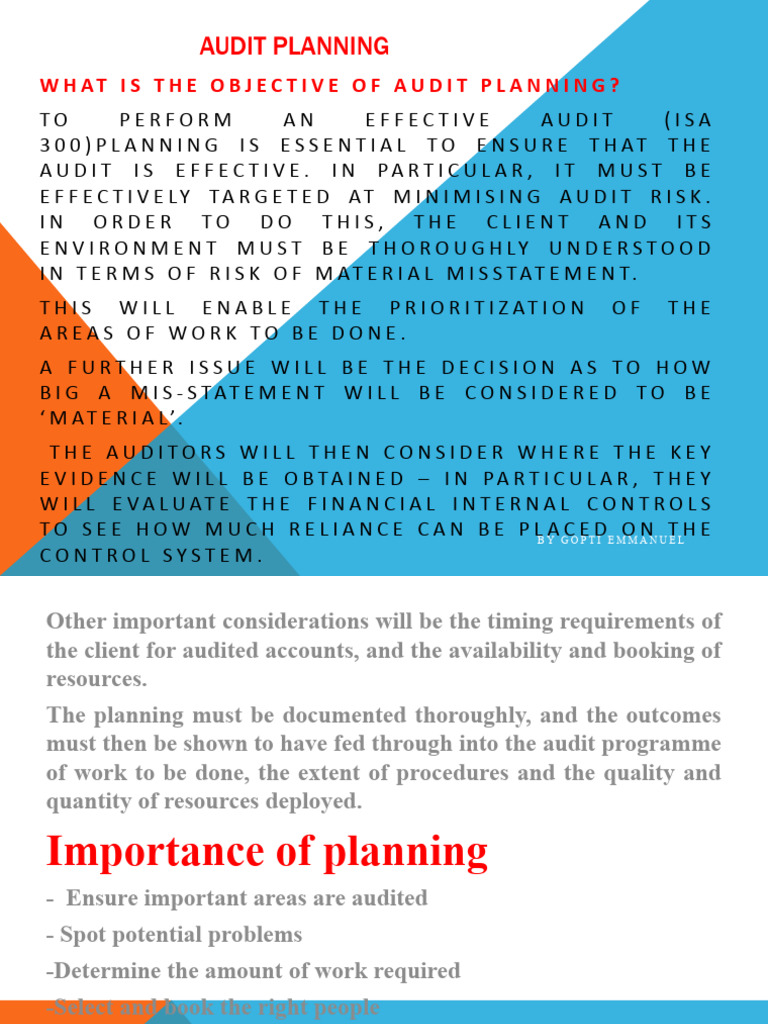 Effective Audit Planning Guide | PDF | Audit | Internal Audit