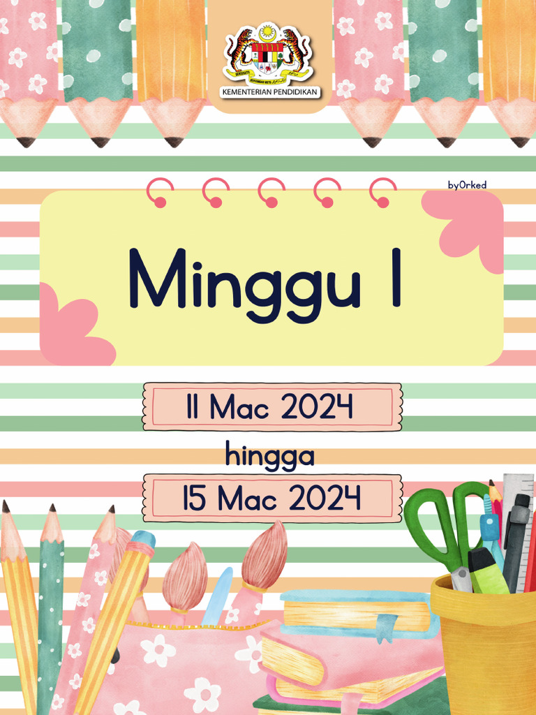 Divider Minggu Persekolahan Takwim 202425 KUMP B | PDF