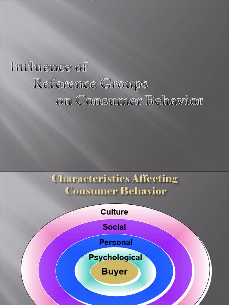 Influence of Reference Groups on Buying Behavior | PDF | Consumerism ...